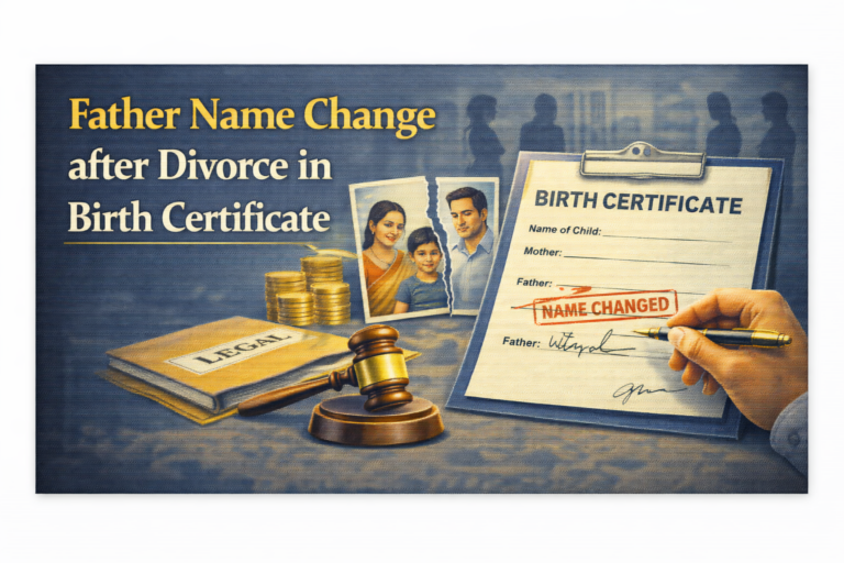 Father Name Change after Divorce in Birth Certificate - Legalseva.net
